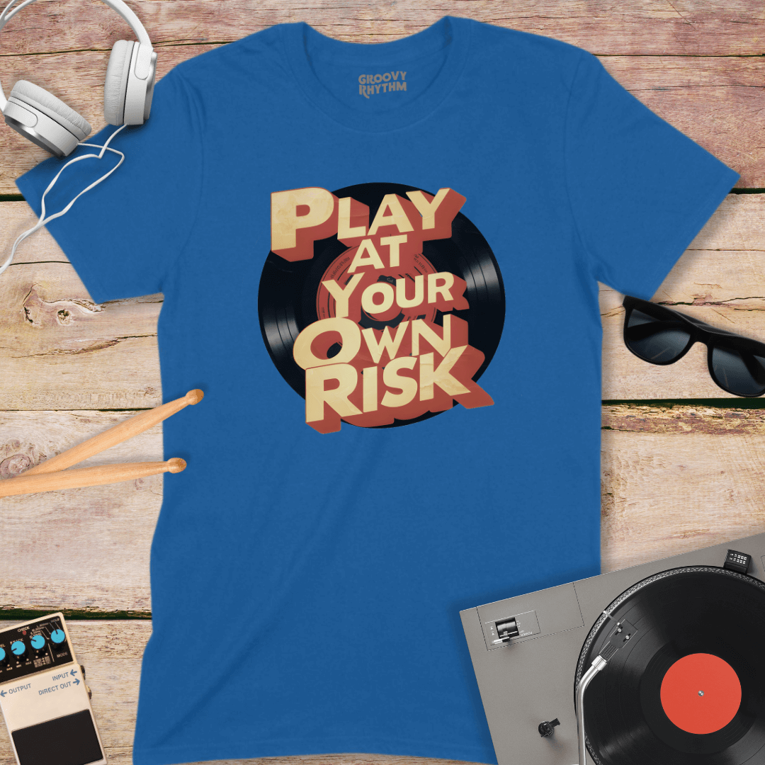 Play At Own Risk Vinyl T-Shirt – Groovy Rhythm